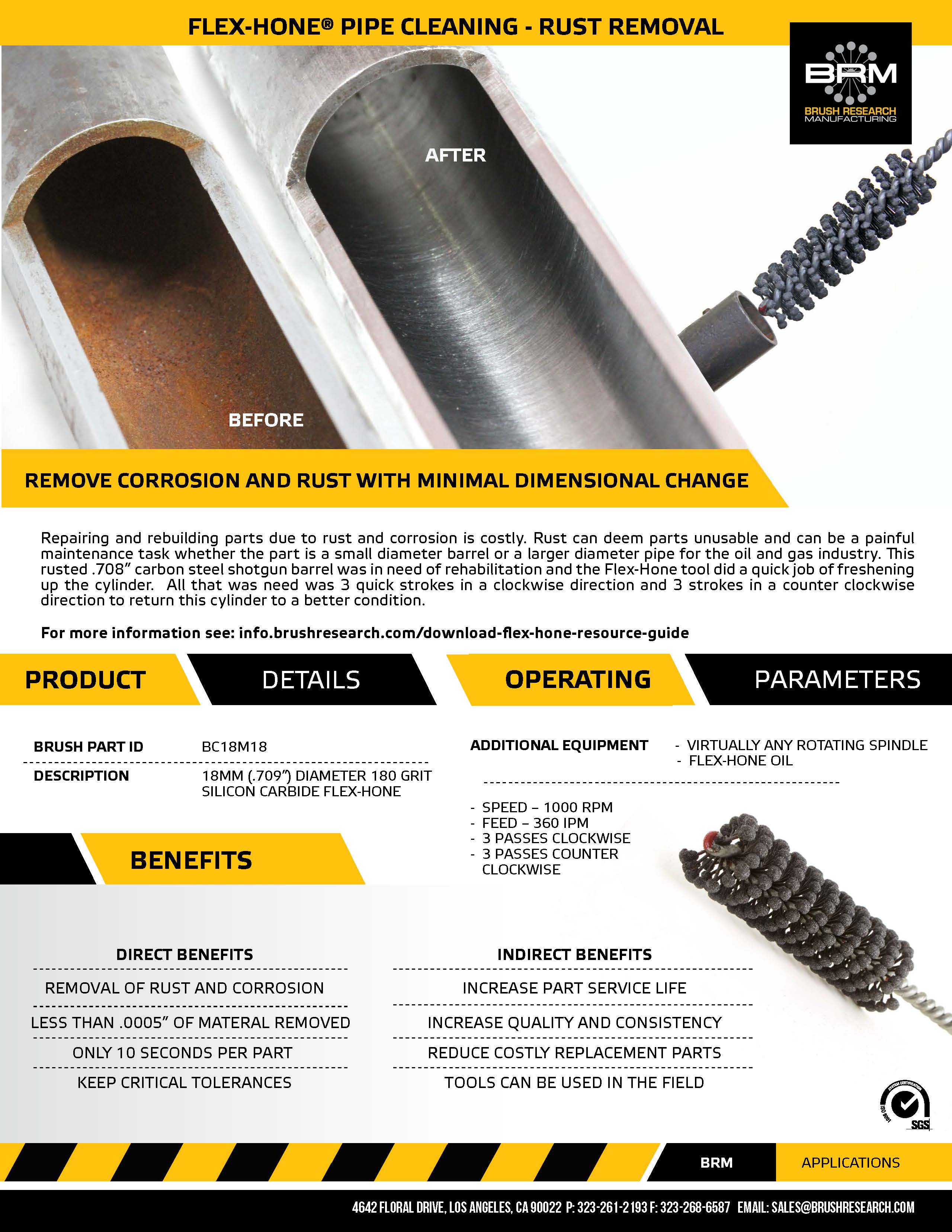 Flex-Hone Application Sales Sheet-Pipe Cleaning Rust Removal|Thank You